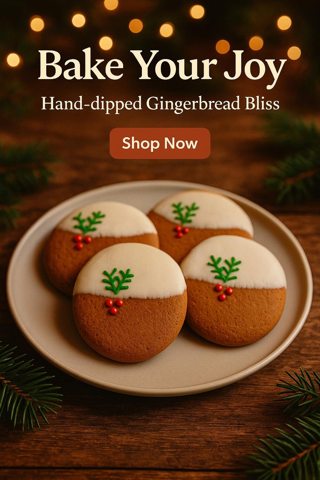 Dipped Gingerbread Cookies - Etsy