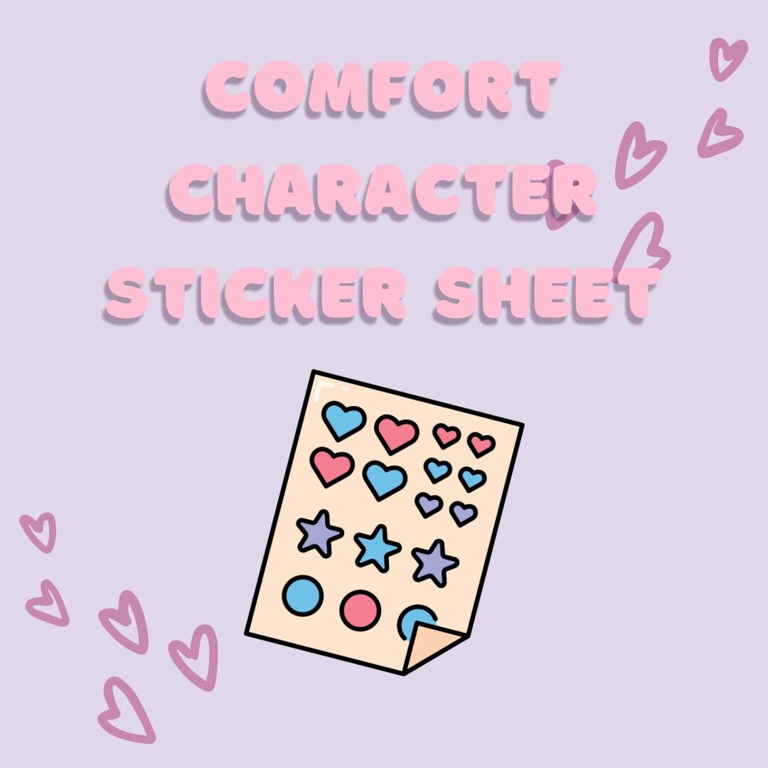 Personalized Comfort Character Sticker Sheet, Customized Sticker Sheet ...