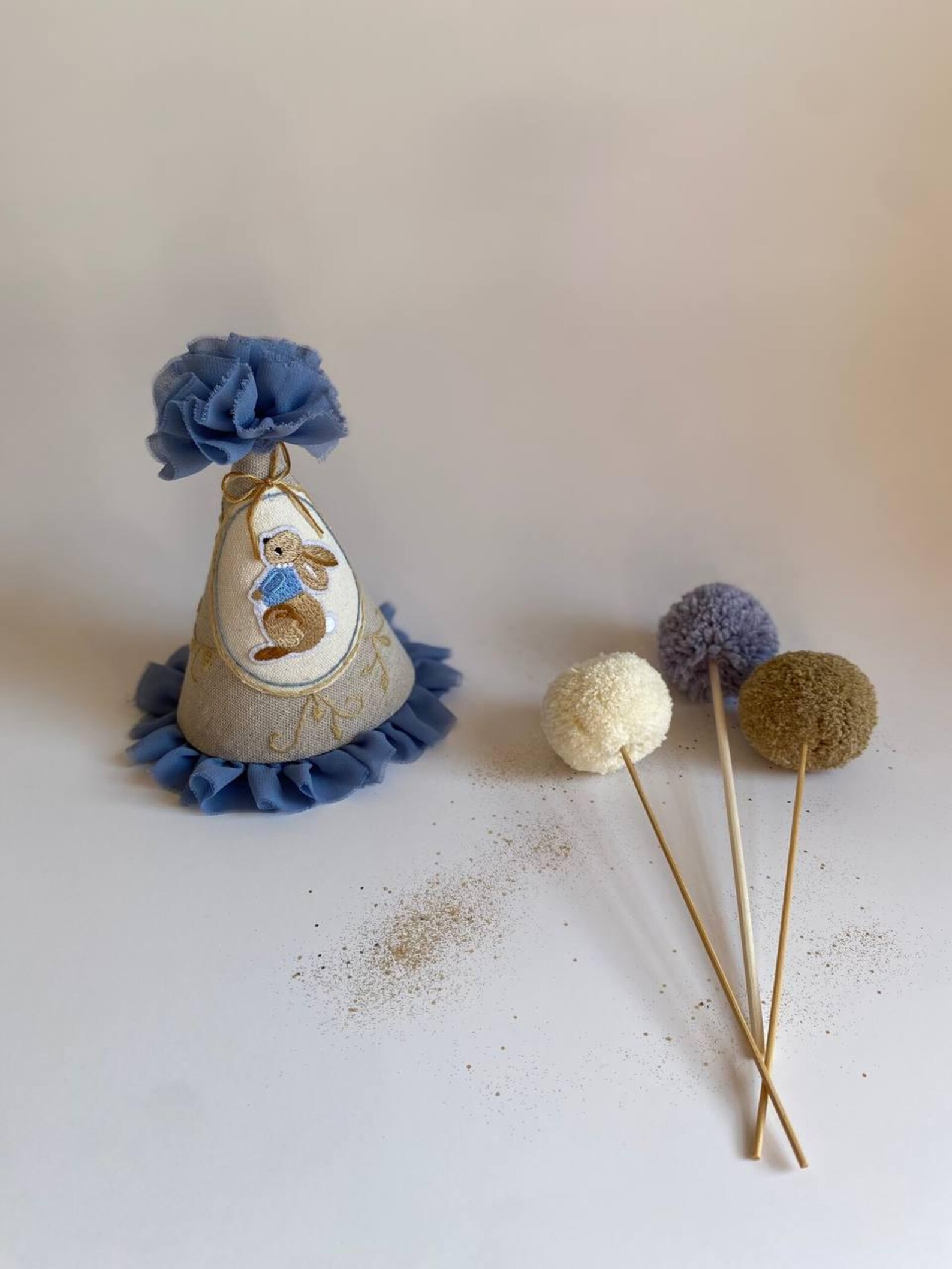 Peter Rabbit Party Hat, Birthday Hat, Hand Made Party Hat, Bunny Party ...