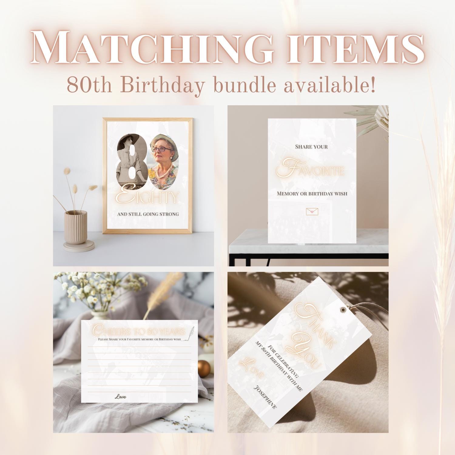 80th Birthday Thank You Label | 80th Birthday Decorations | 80th ...