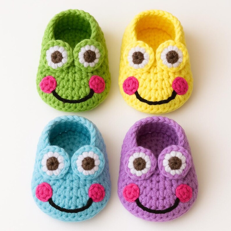Frog Baby Booties Crochet Pattern | Easy DIY Baby Shoes Pattern ...