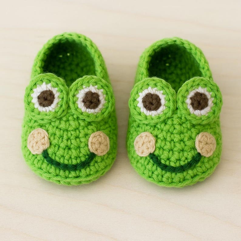 Frog Baby Booties Crochet Pattern | Easy DIY Baby Shoes Pattern ...