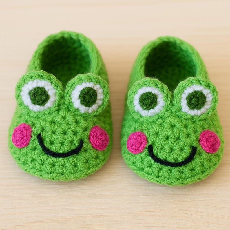 Frog Baby Booties Crochet Pattern | Easy DIY Baby Shoes Pattern ...