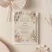 Rustic Brown Wedding Invitation | Instant Download | 5 X 7 Size ...