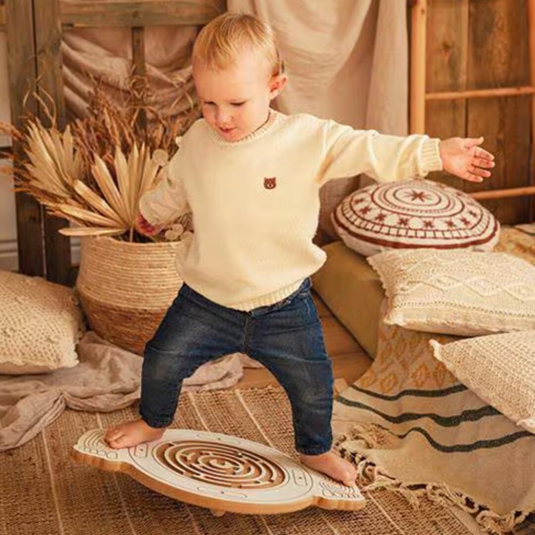 Wooden Balancing Disc for Children, Kids Balance Board, Montessori Toy ...