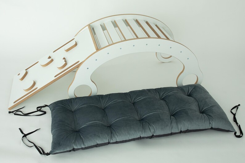 Montessori Climbing Arch With Slide, Wooden Play Arch, Climbing ...