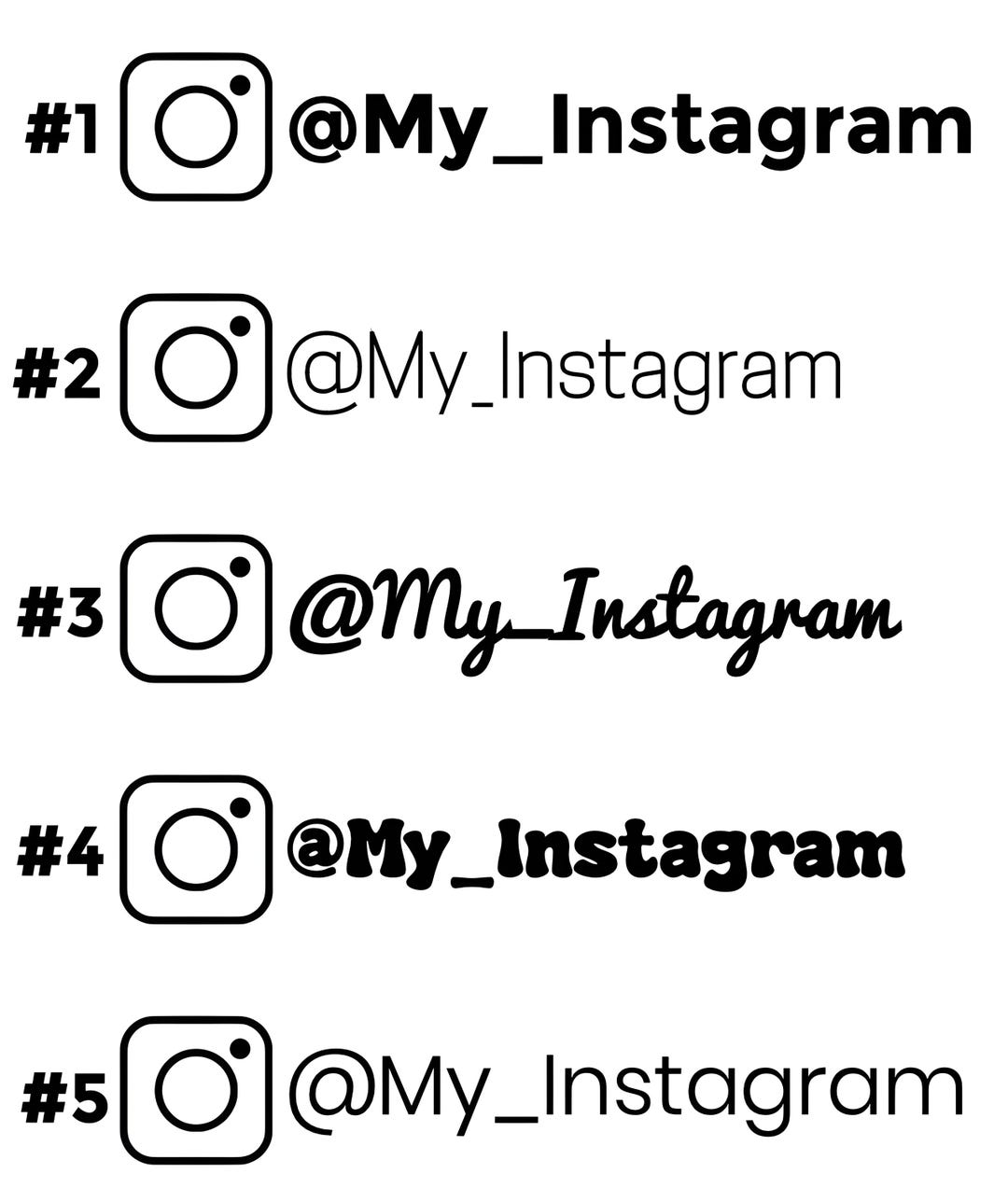 Custom Instagram Vinyl Decal: Car, Window, Water Bottle - Etsy