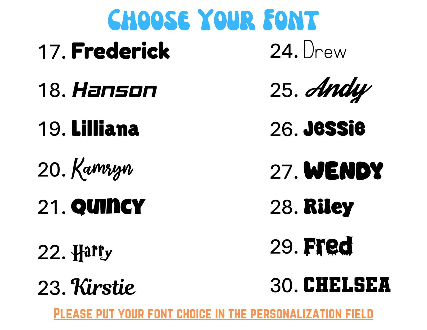 Custom Vinyl Lettering - Choose Your Font, Color, and Size, Custom ...