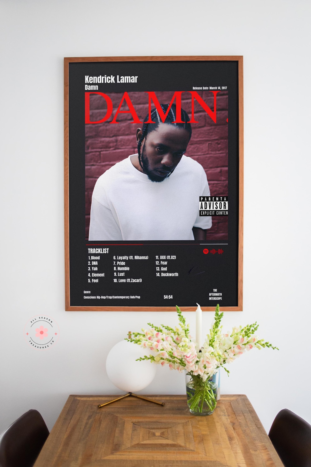 Kendrick Lamar Album Poster Wall Art, Music Wall Decor, Hip Hop Poster ...
