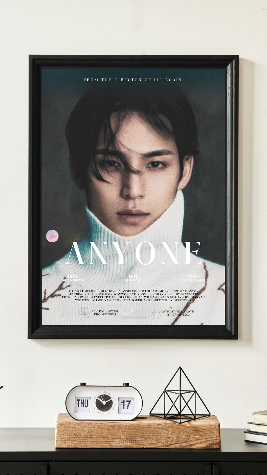 Seventeen Mingyu Inspired KPOP Movie Poster Digital Wall Art Digital ...