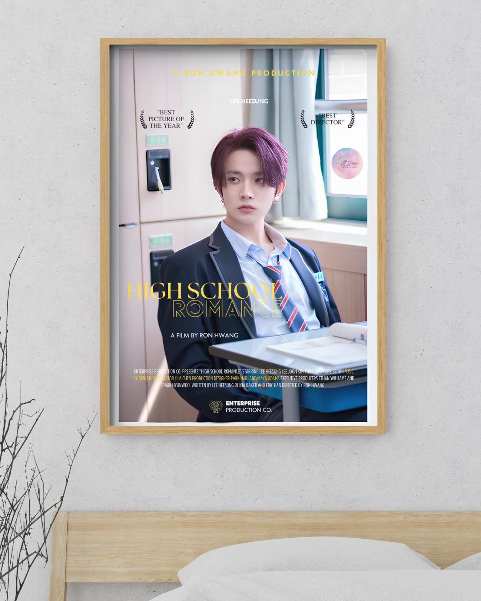 Enhypen Heesung Inspired K-POP Movie Poster Music Lover Gift K-pop Fan ...