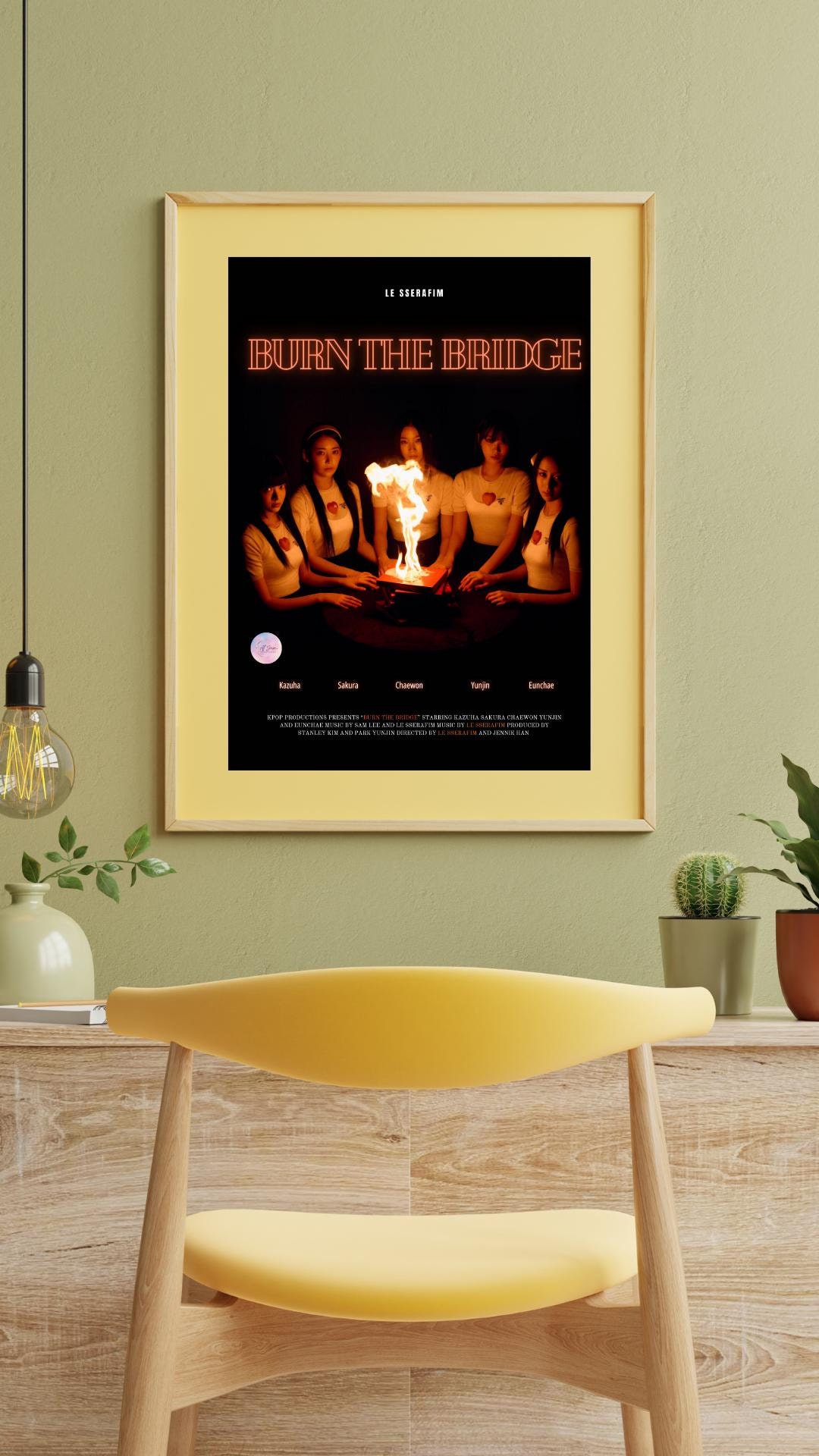 Lesserafim Inspired KPOP Movie Poster Burn the Bridge KPOP Digital Art ...