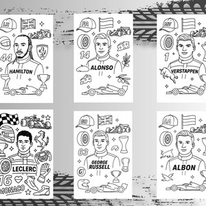 Formula 1 Drivers Coloring Pages – F1 Racer Printables for Kids ...