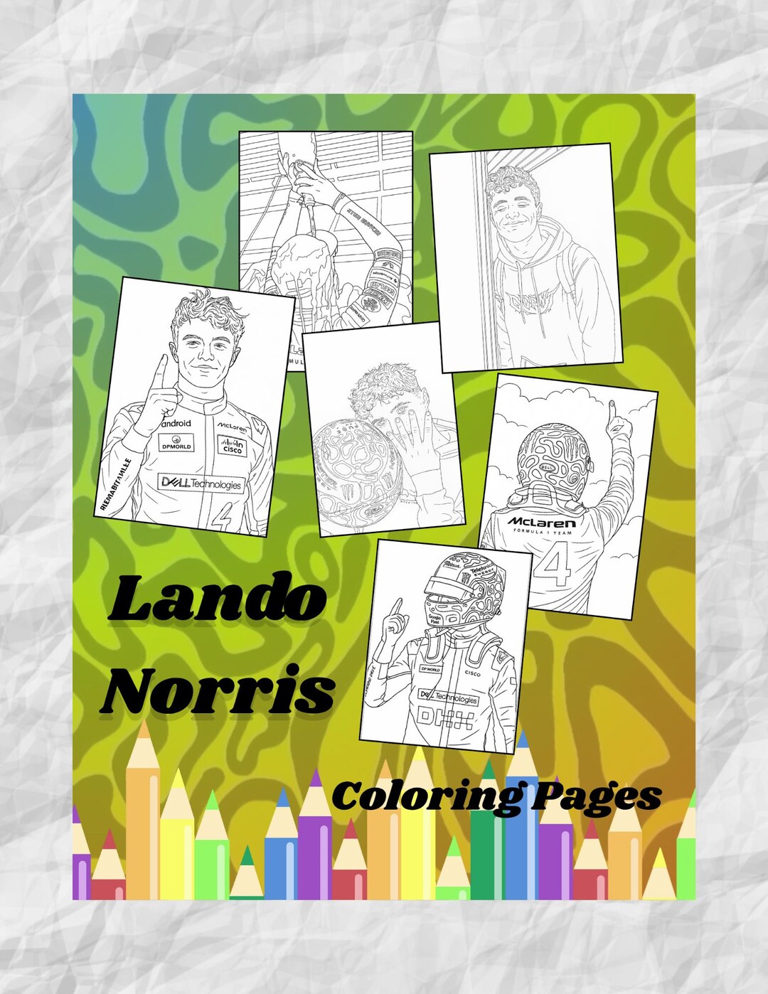 Lando Norris Coloring Pages – 11 Printable F1 Driver Sheets | Formula 1 ...