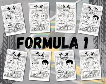 Formula 1 Drivers Coloring Pages – F1 Racer Printables for Kids ...