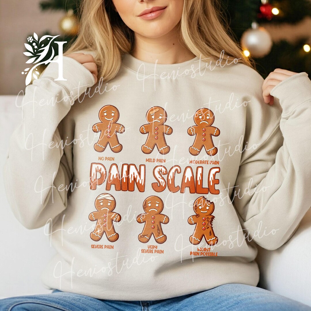 Funny Pain Scale Shirt, Christmas Nurse Shirt, Funny Christmas Shirt ...