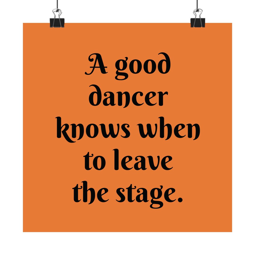 Vertical Poster, Dance Quote Wall Art, Matte Print, Motivational Poster ...