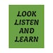 Vertical Poster, Look Listen and Learn Classroom Decor, Educational ...