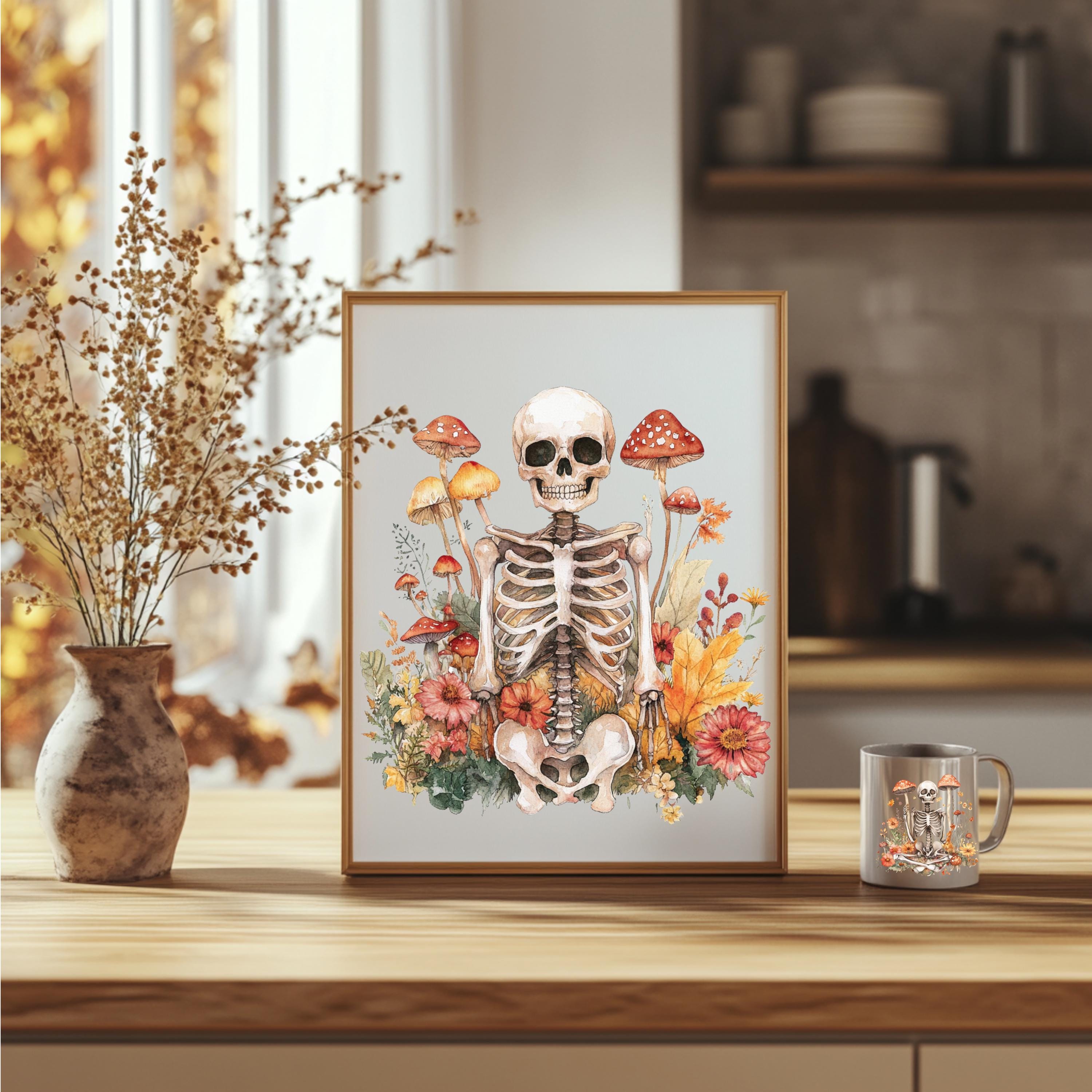 Boho Skeleton Ghost Clipart, Watercolour Clipart, 15PNG Halloween ...