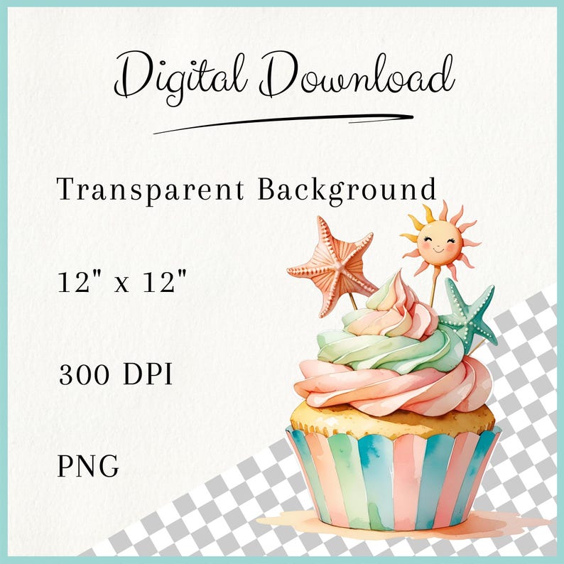 Summer Sweet Treats Clipart – Watercolour Sweet Treats, Food and Drinks ...