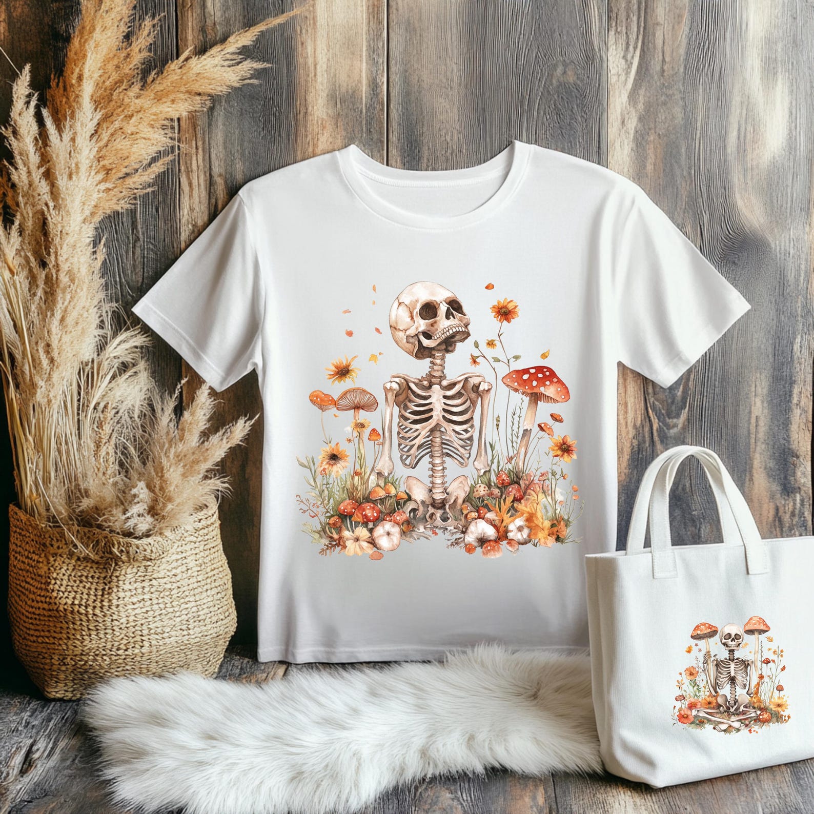 Boho Skeleton Ghost Clipart, Watercolour Clipart, 15PNG Halloween ...