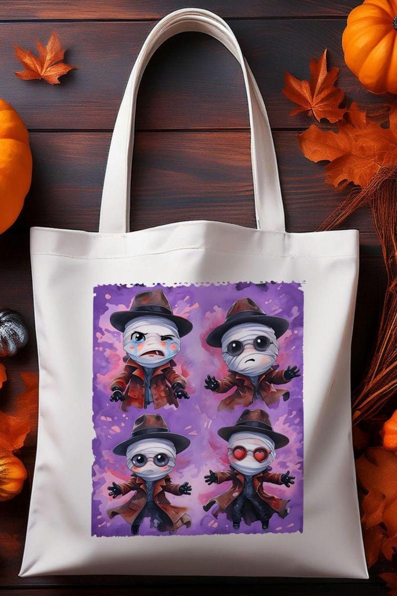 Cute Baby Invisible Man Halloween Trick or Treat Tote Bag, Kids Candy ...