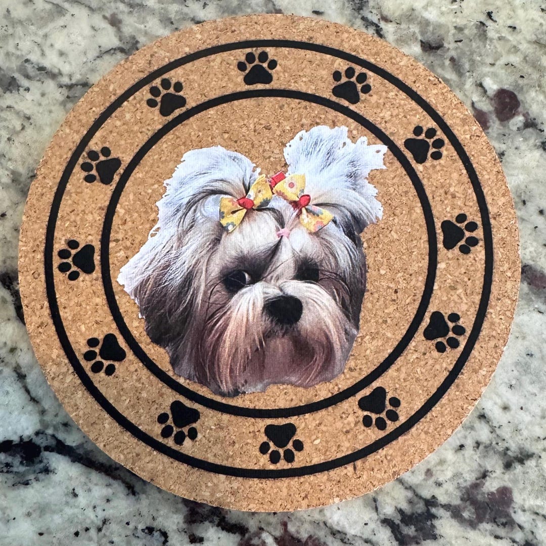 Custom Personalized Pet Coasters set of 4 Drink Coasters Gift for Dog ...
