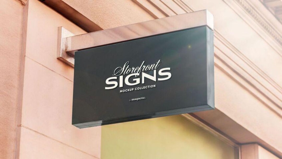 Side Custom Shop Sign Blade Sign Custom- Mounted Metal Sign Wall ...