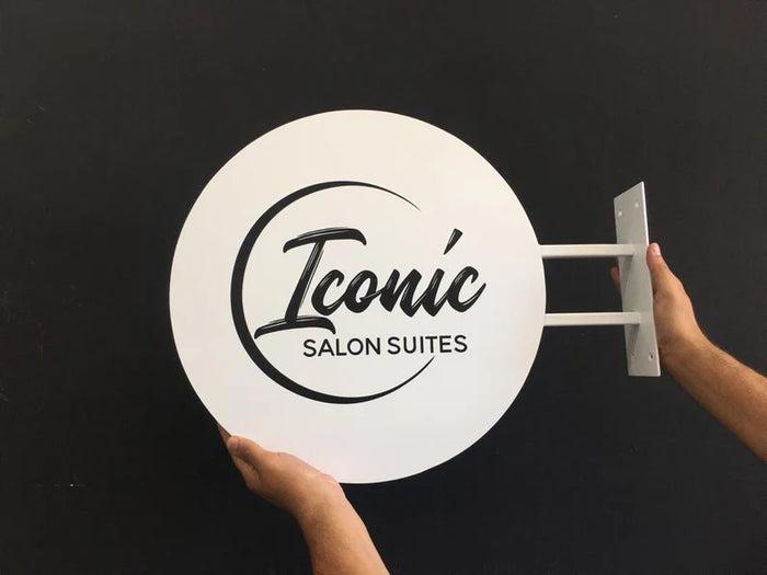 Metal Sign Wall Aluminum Double Side Custom Shop Sign Custom Sign- Logo ...