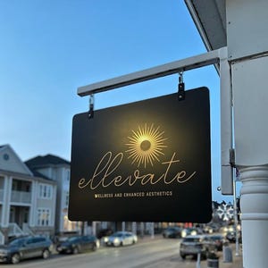 Custom Mounted Metal Sign Wall Aluminum Double Side Custom Shop Sign ...