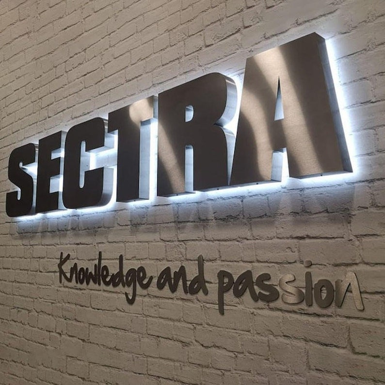 Wall Logo Sign 3D Logo Custom Sign Backlit Business Sign Laser Cut Sign ...