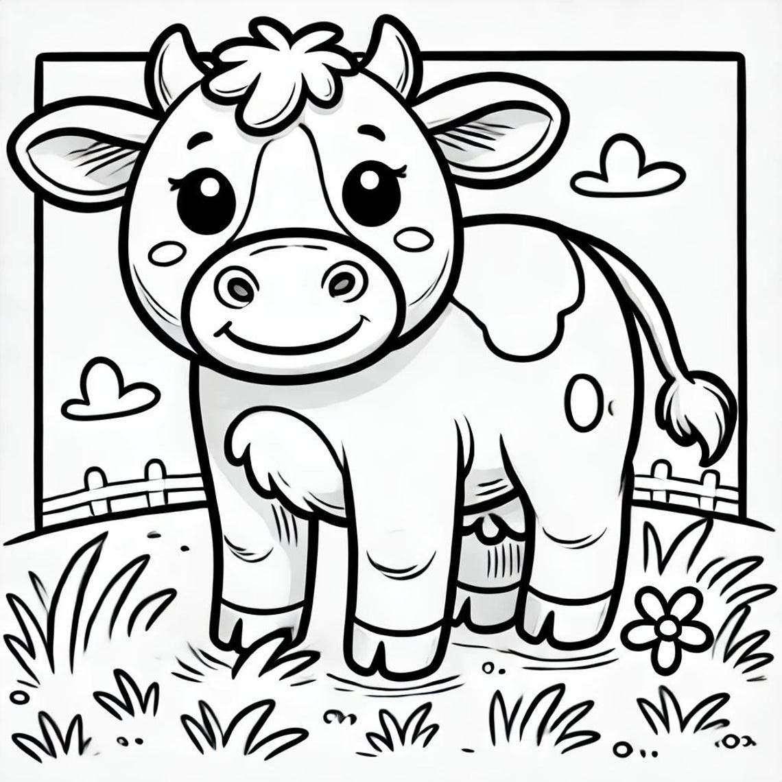 My Farm Animal Coloring Book - Kids Coloring Book - Animal Coloring ...