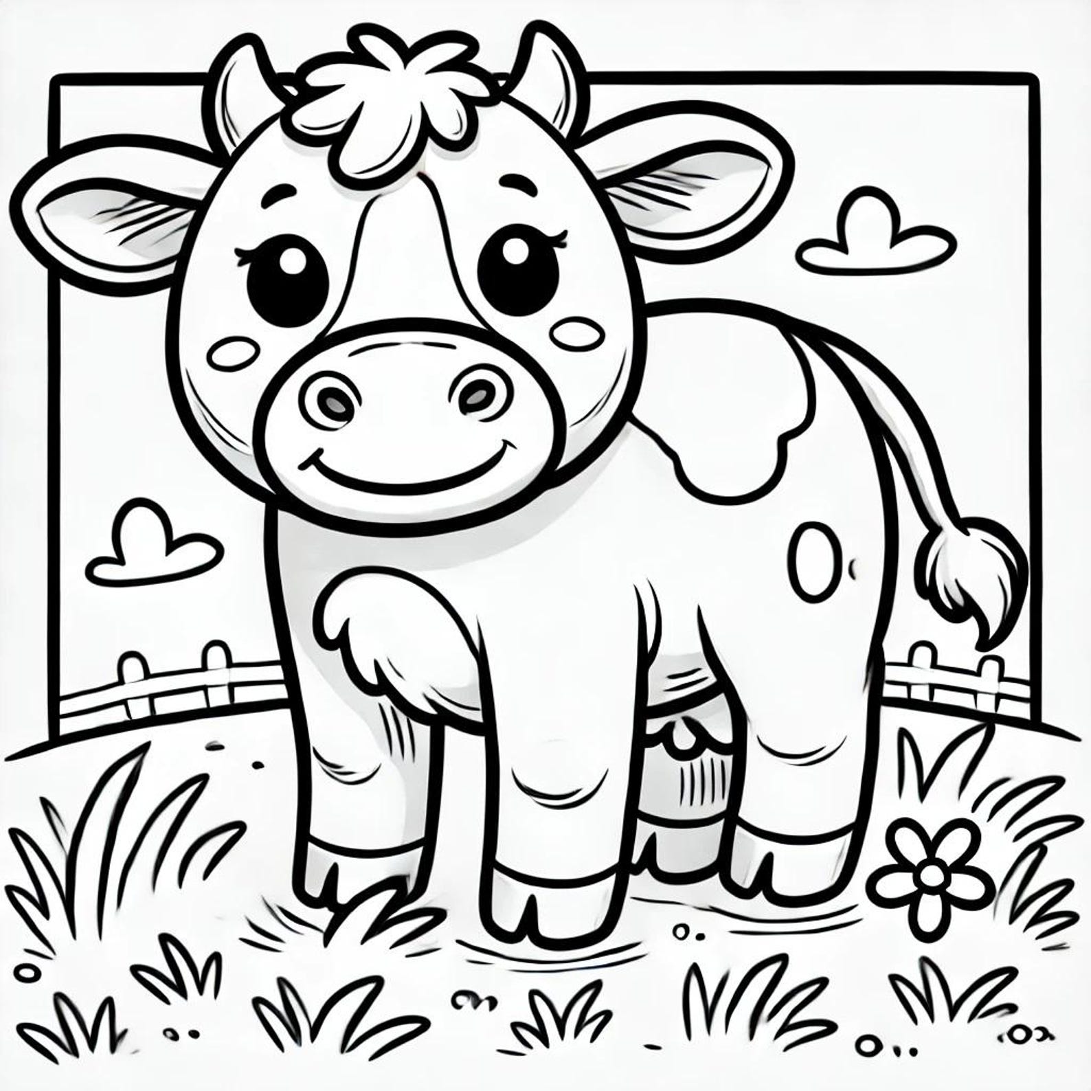 My Farm Animal Coloring Book - Kids Coloring Book - Animal Coloring ...
