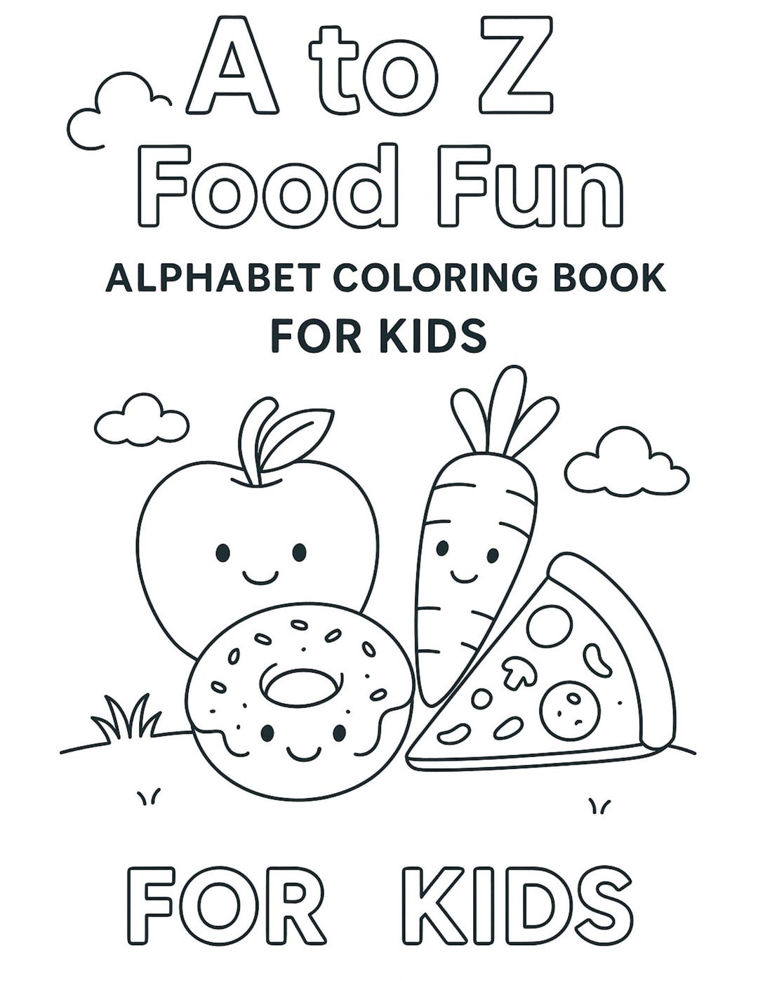 ABC Coloring Book | Food Fun Alphabet Coloring Book | Toddler ABC ...
