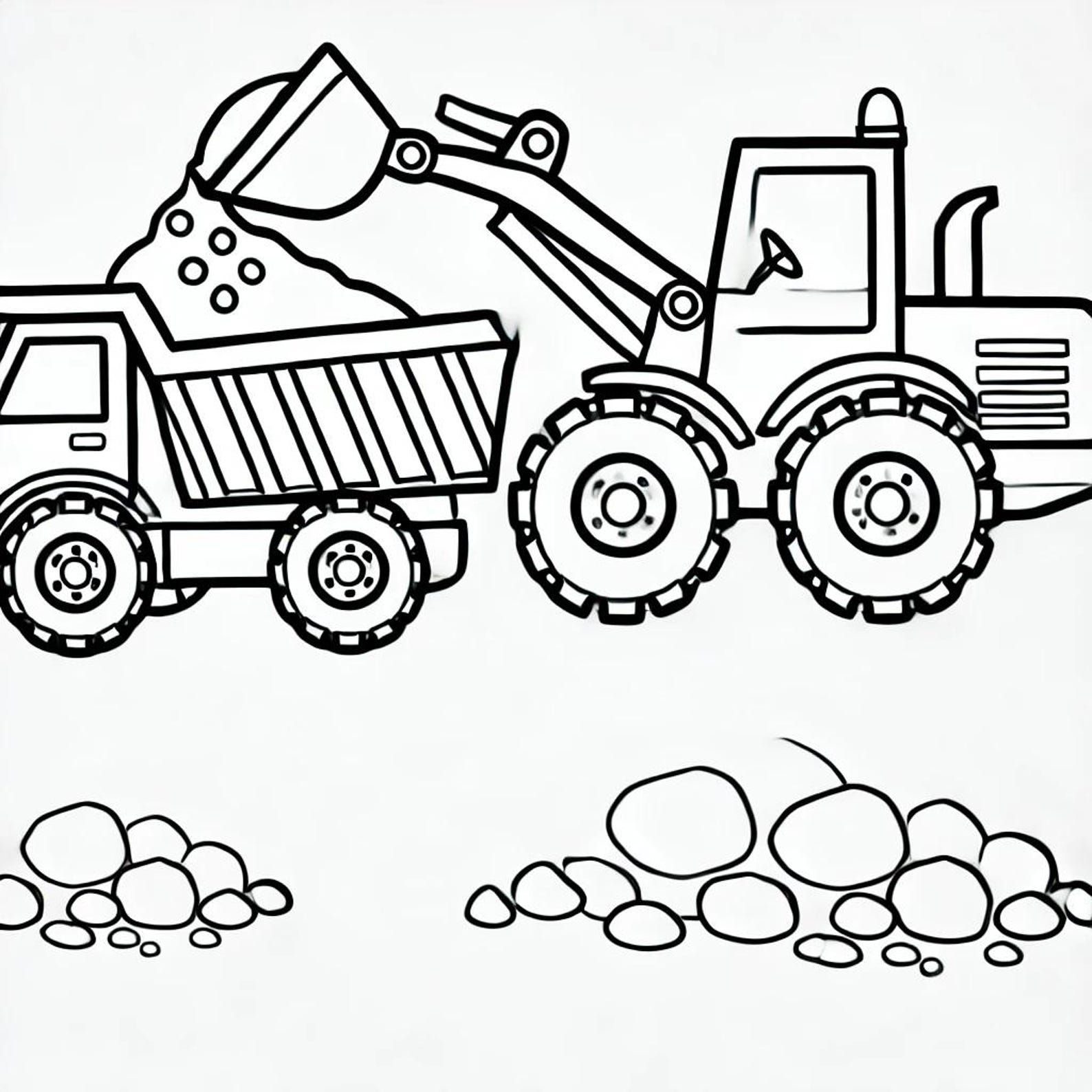 Kids Construction Site Coloring Book | Construction Site Coloring Book ...