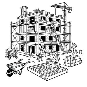 Kids Construction Site Coloring Book | Construction Site Coloring Book ...