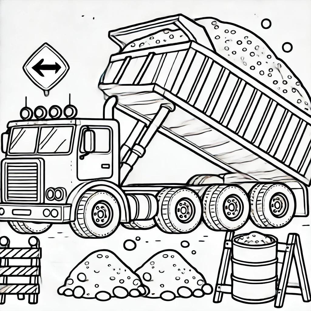 Kids Construction Site Coloring Book | Construction Site Coloring Book ...