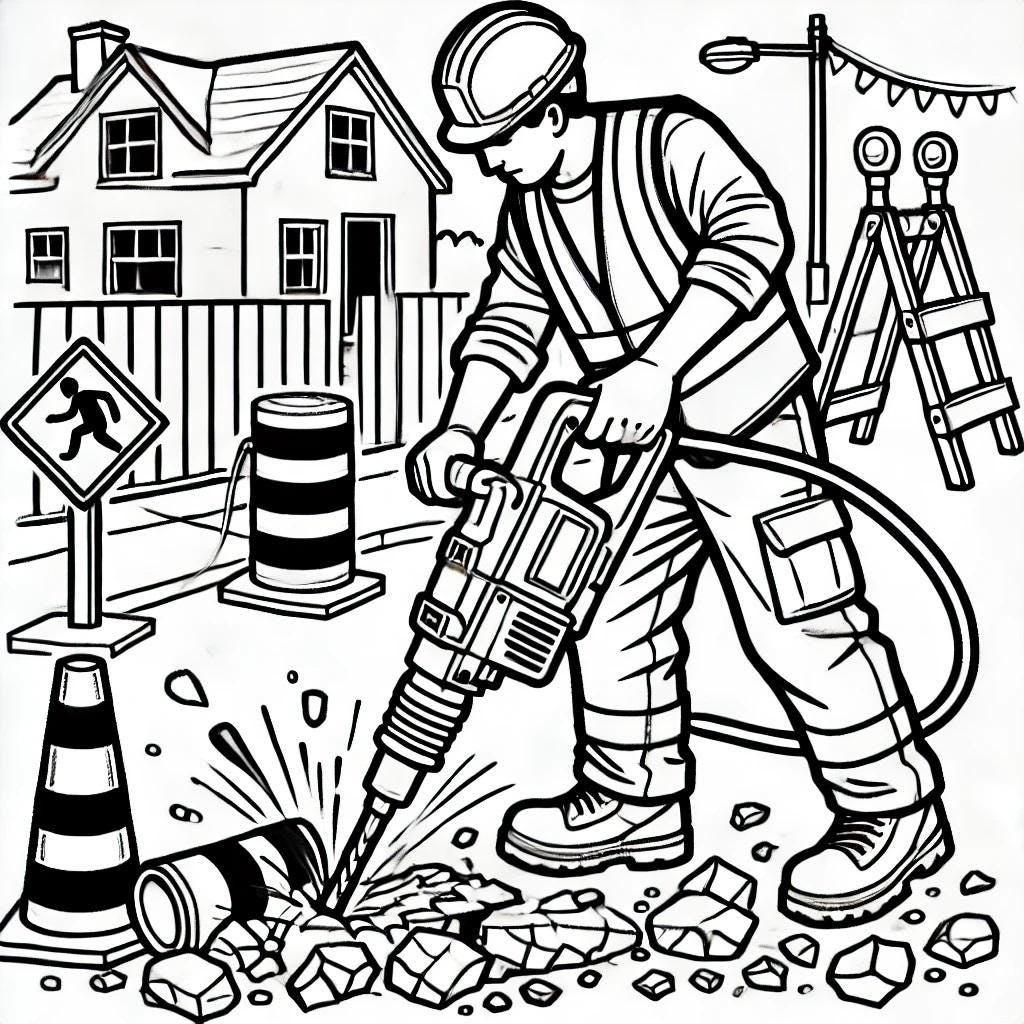 Kids Construction Site Coloring Book | Construction Site Coloring Book ...