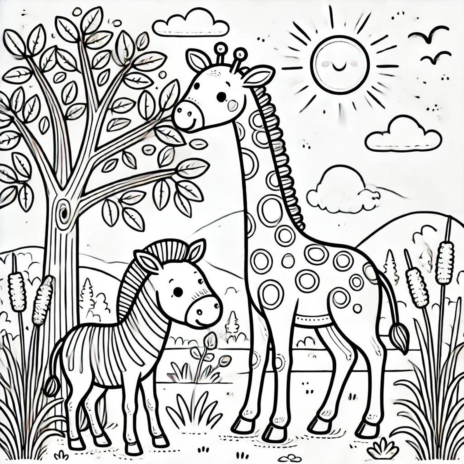 Safari Animals Coloring Book for Toddlers | Animal Coloring Book | Kids ...