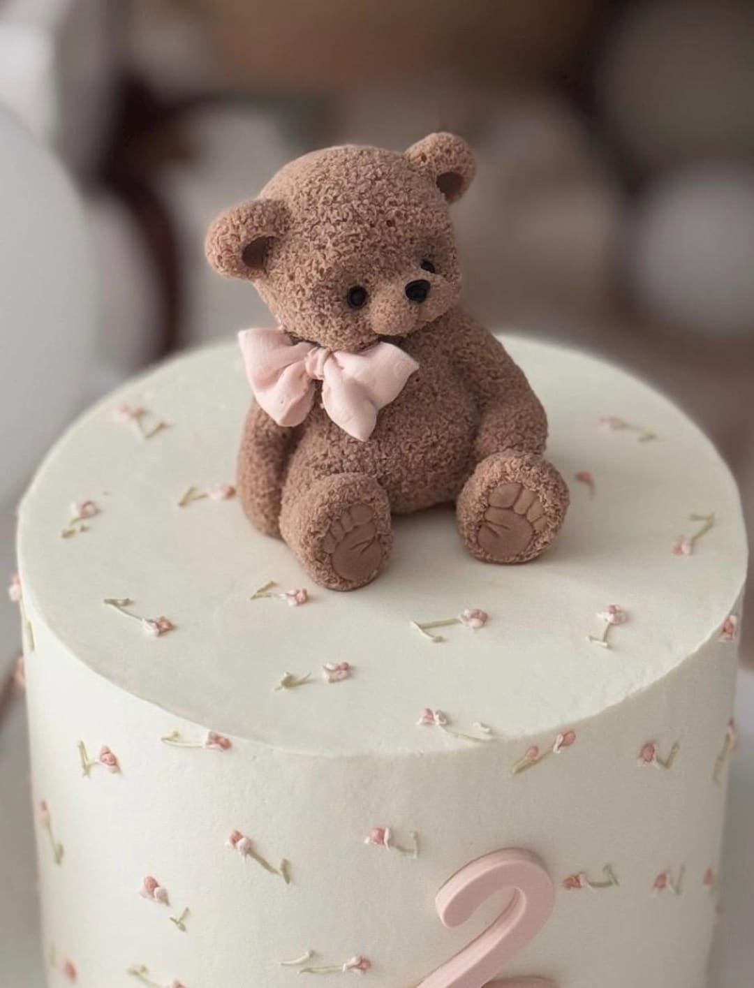 Handmade Edible Chocolate Sitting Teddy Cake Topper - Etsy