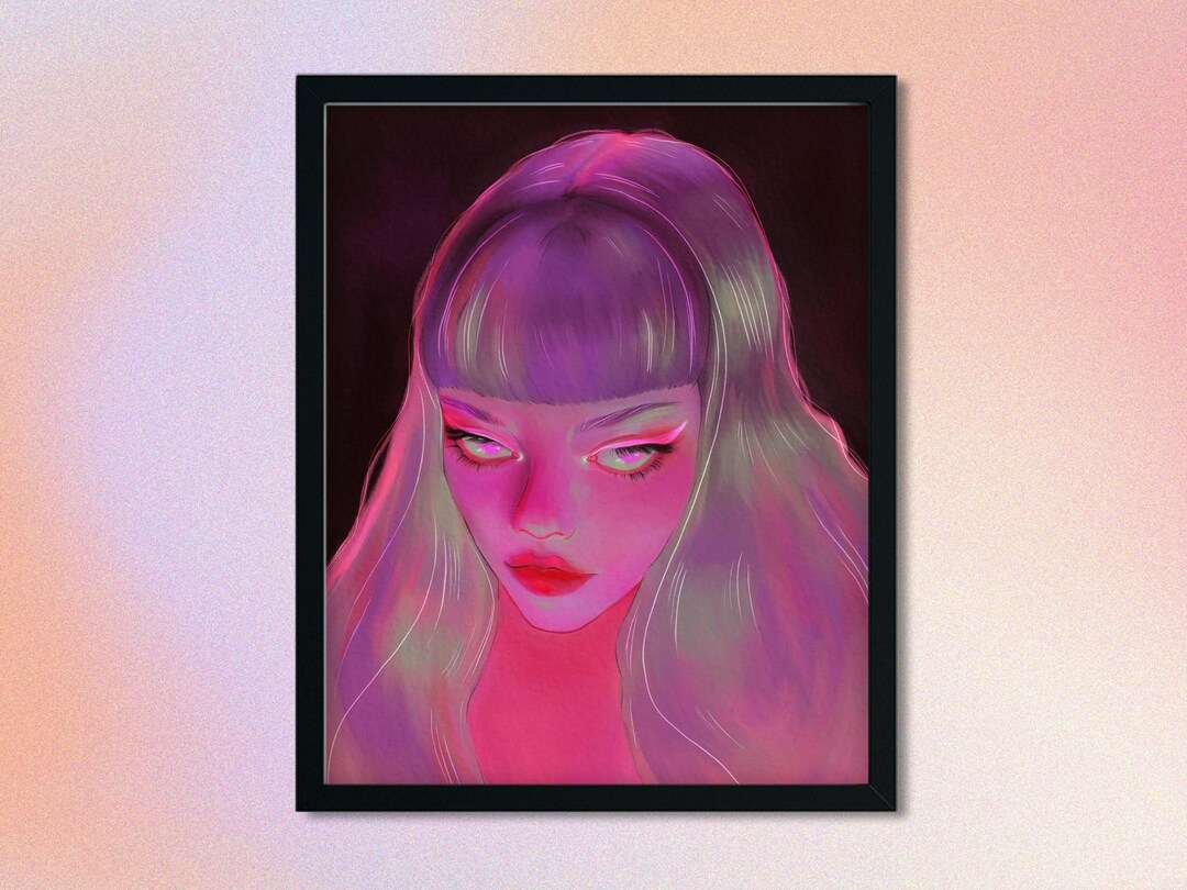 Neon Demon ART PRINT - Vivid Fine Art Poster - Colorful Brat Girl Art ...