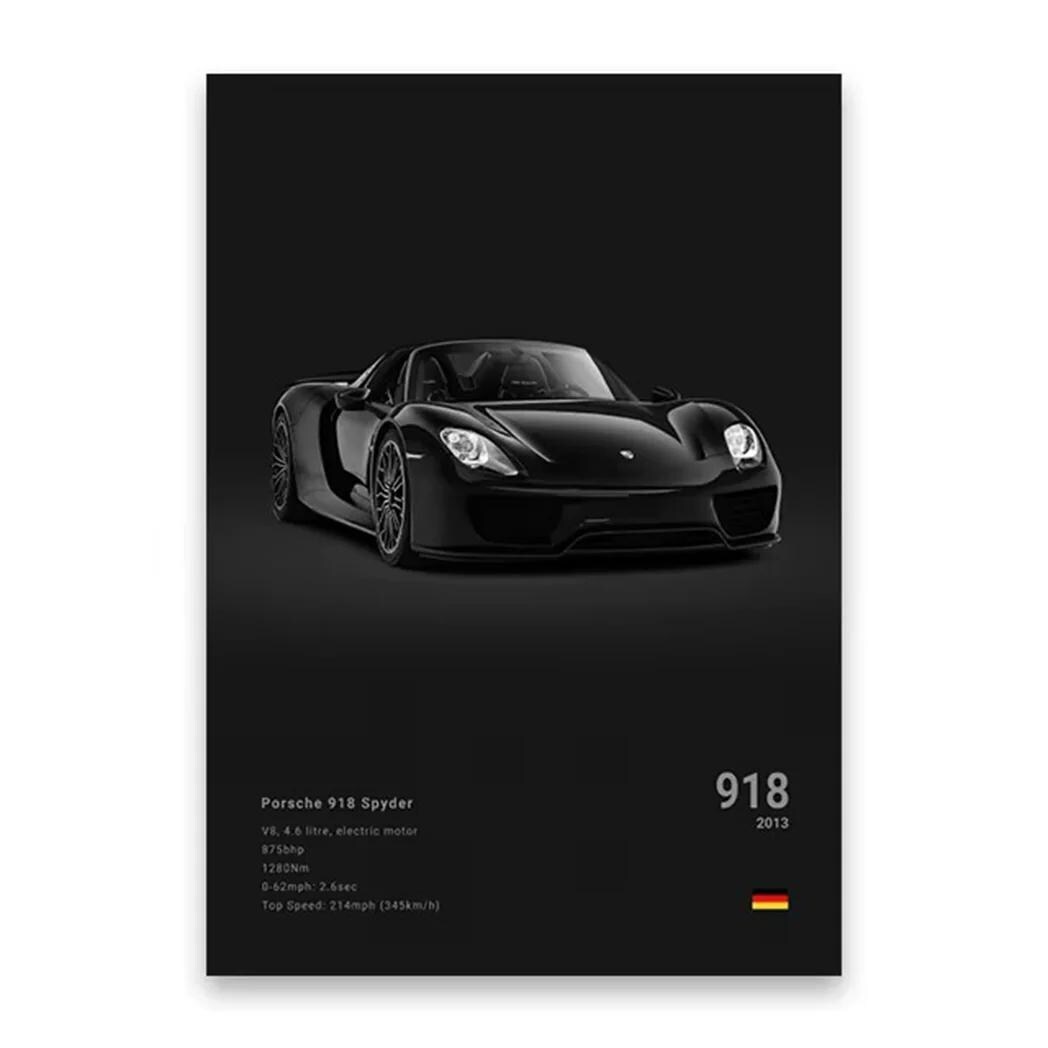 Famous Cars 918 GT3 G63 STO SLS Canvas Wall Art Print Poster Modern ...