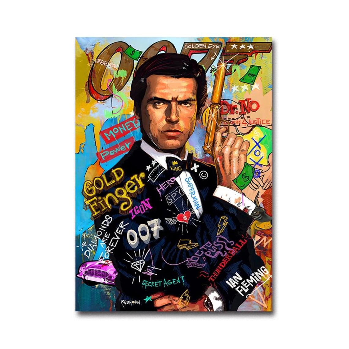 Pop Art Street Graffiti Style Wall Poster Tyson Mona Lisa Modern Bar ...