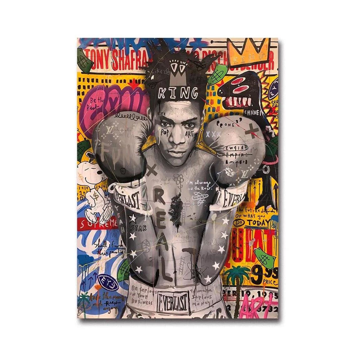 Pop Art Street Graffiti Style Wall Poster Tyson Mona Lisa Modern Bar ...