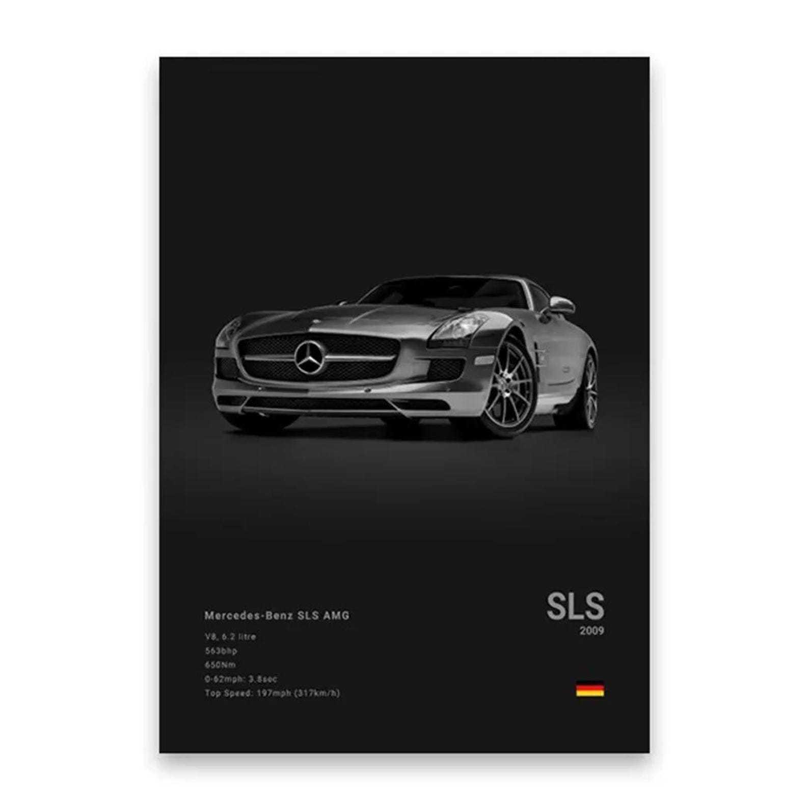 Famous Cars 918 GT3 G63 STO SLS Canvas Wall Art Print Poster Modern ...
