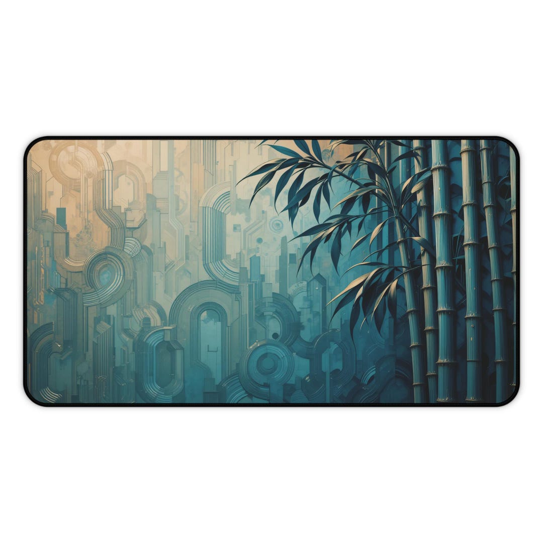 Bamboo Desk Mat, Japan Style Mouse Pad for Gaming, Home, Office - Eco ...