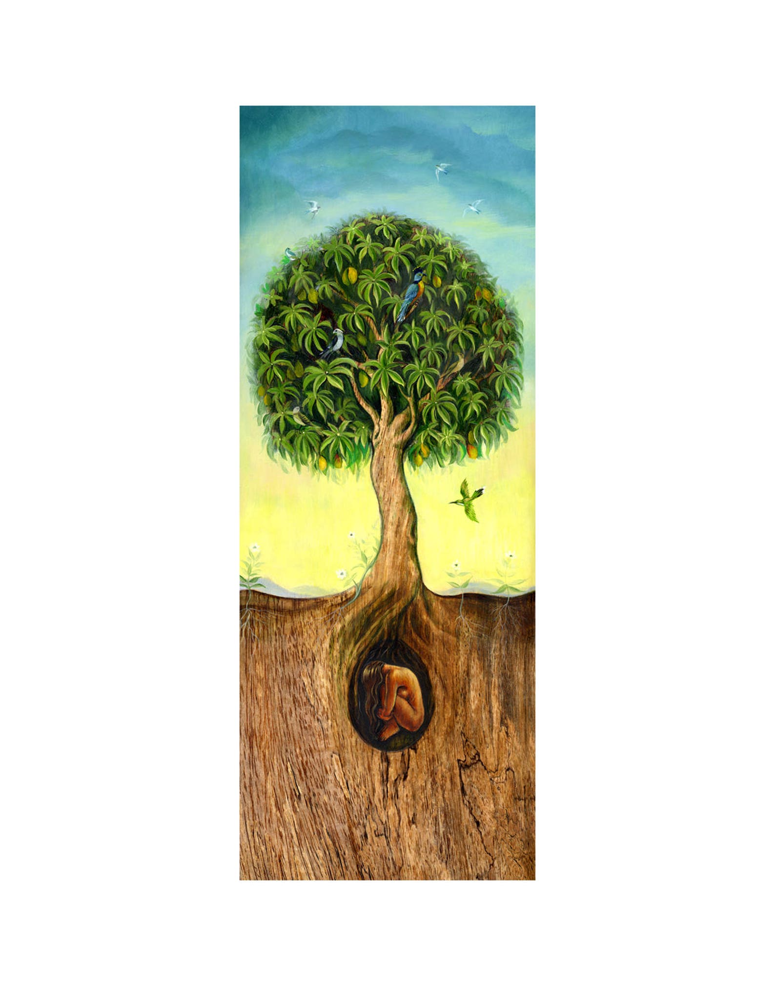 Tree of Life Print 11x4.2 on 11x14"paper - Etsy