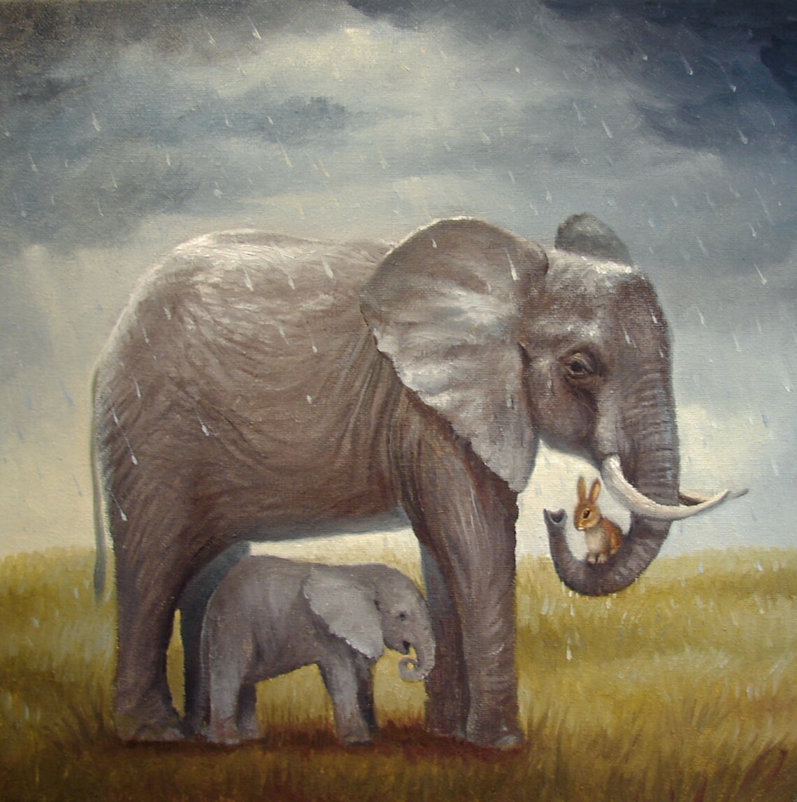 8x10" Isabella and the Elephants ,giclee Print - Etsy