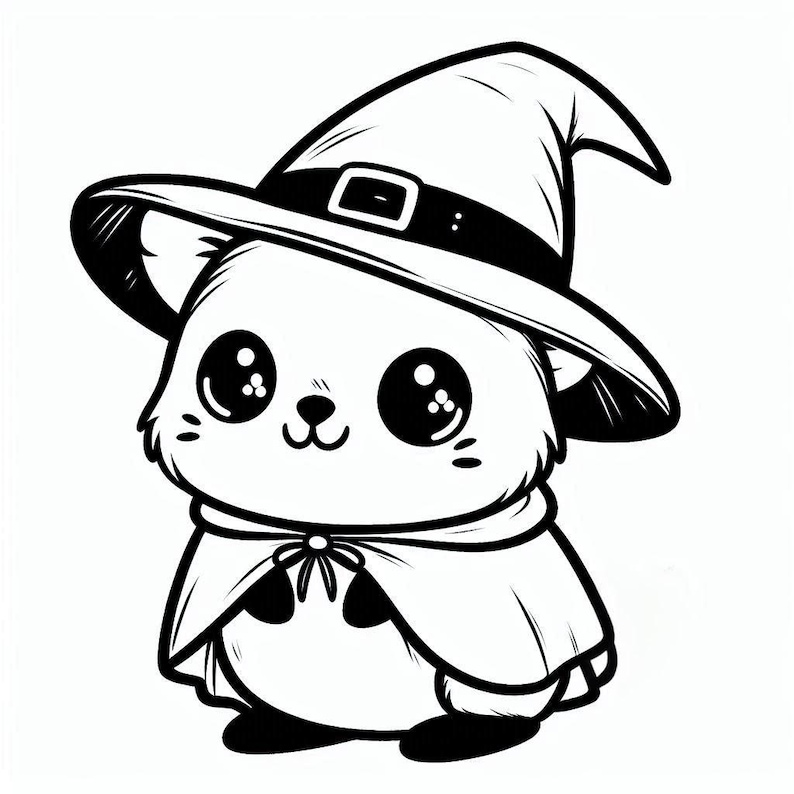 Halloween Quokka Colouring - Etsy