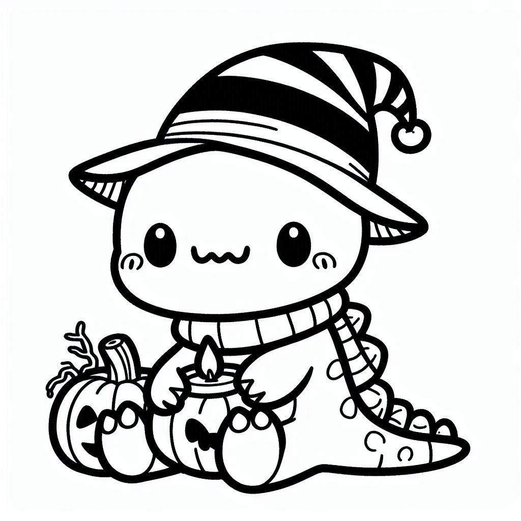 Halloween Dinosaur Colouring - Etsy